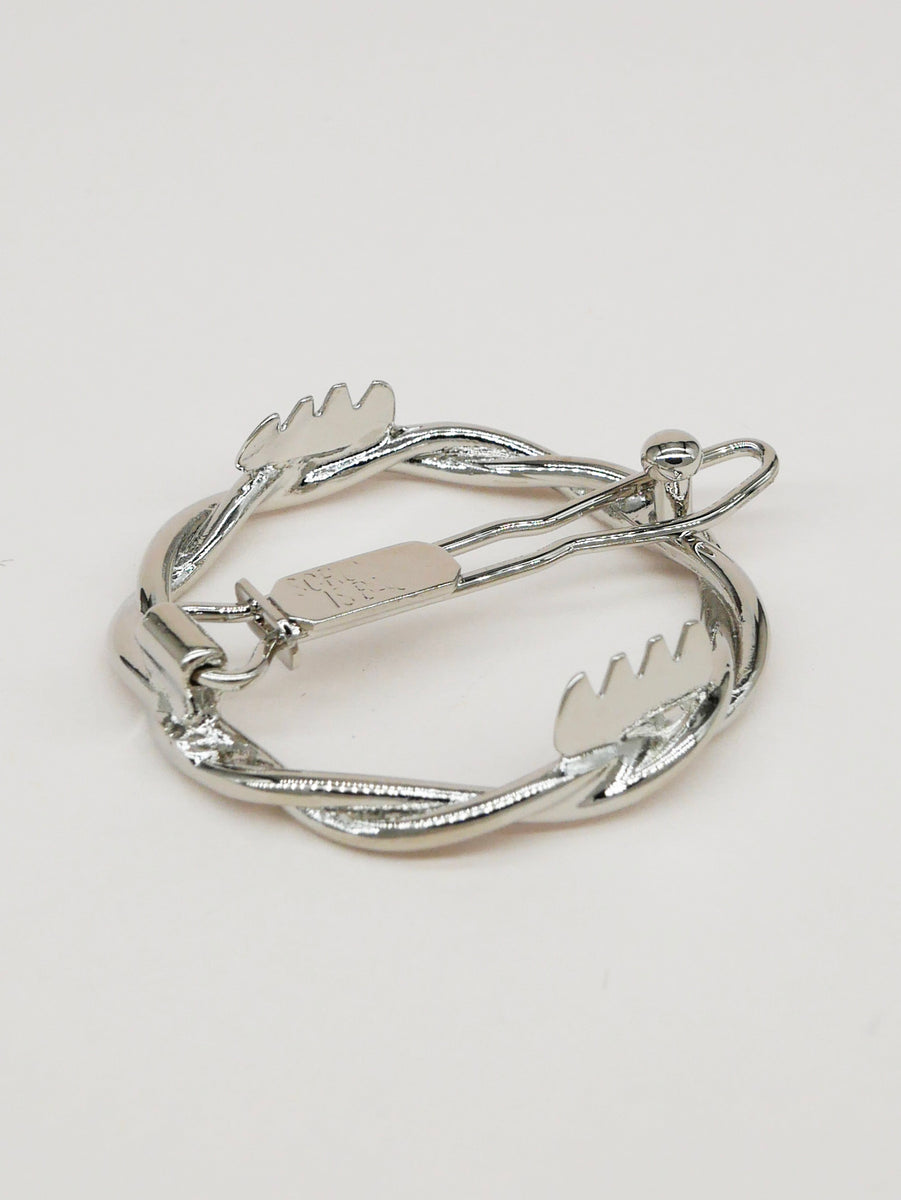 Twisted round barrette - Little Valentina silver (3.5 cm) – Scrunchie ...