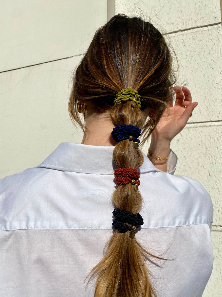 Elastichou tissé - Kaki – Scrunchie is back