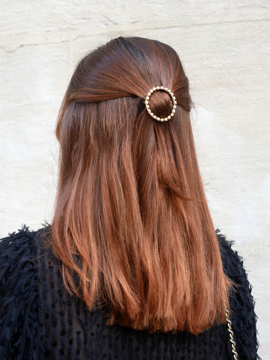 Barrette ronde perles nacrées - Tabata – Scrunchie is back